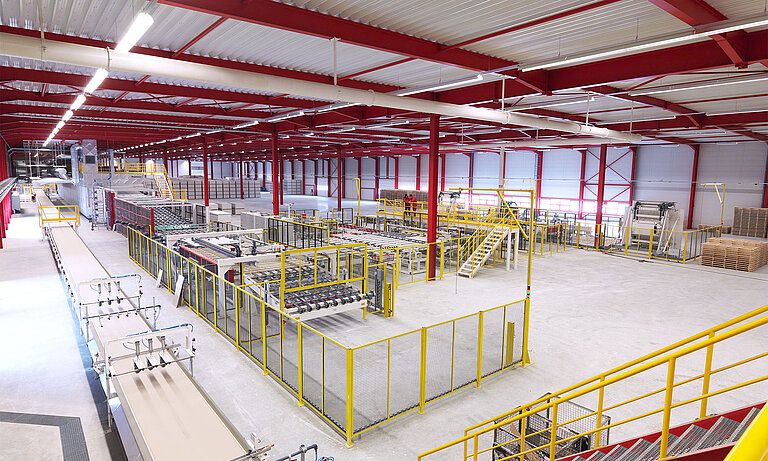 Bundler for Gypsum Plasterboard Production | Grenzebach